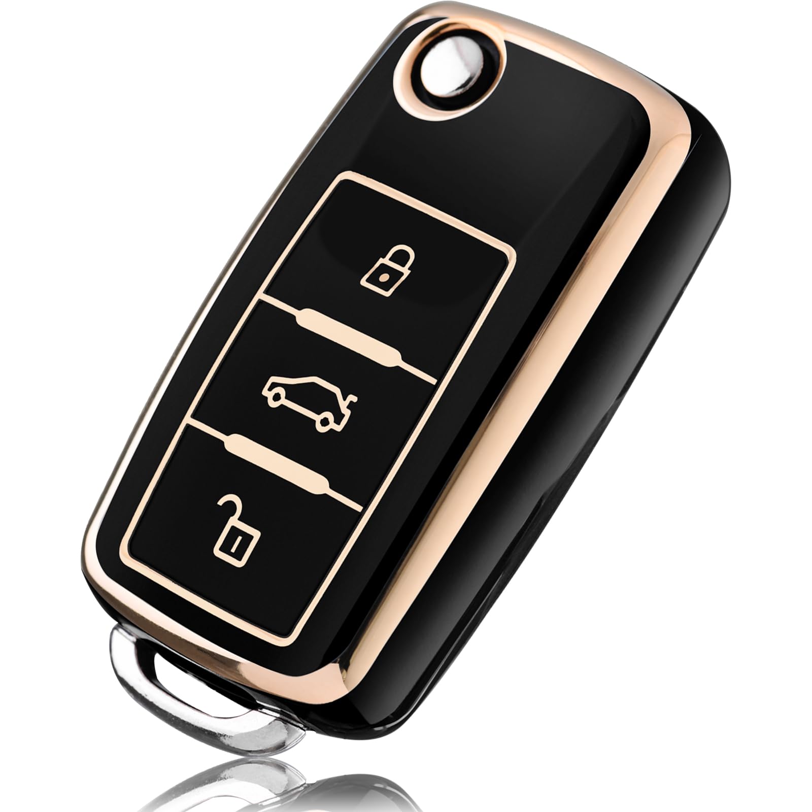 PANPHEN Car Key Cover Compatible with VW polo, Key Protective Case for ...