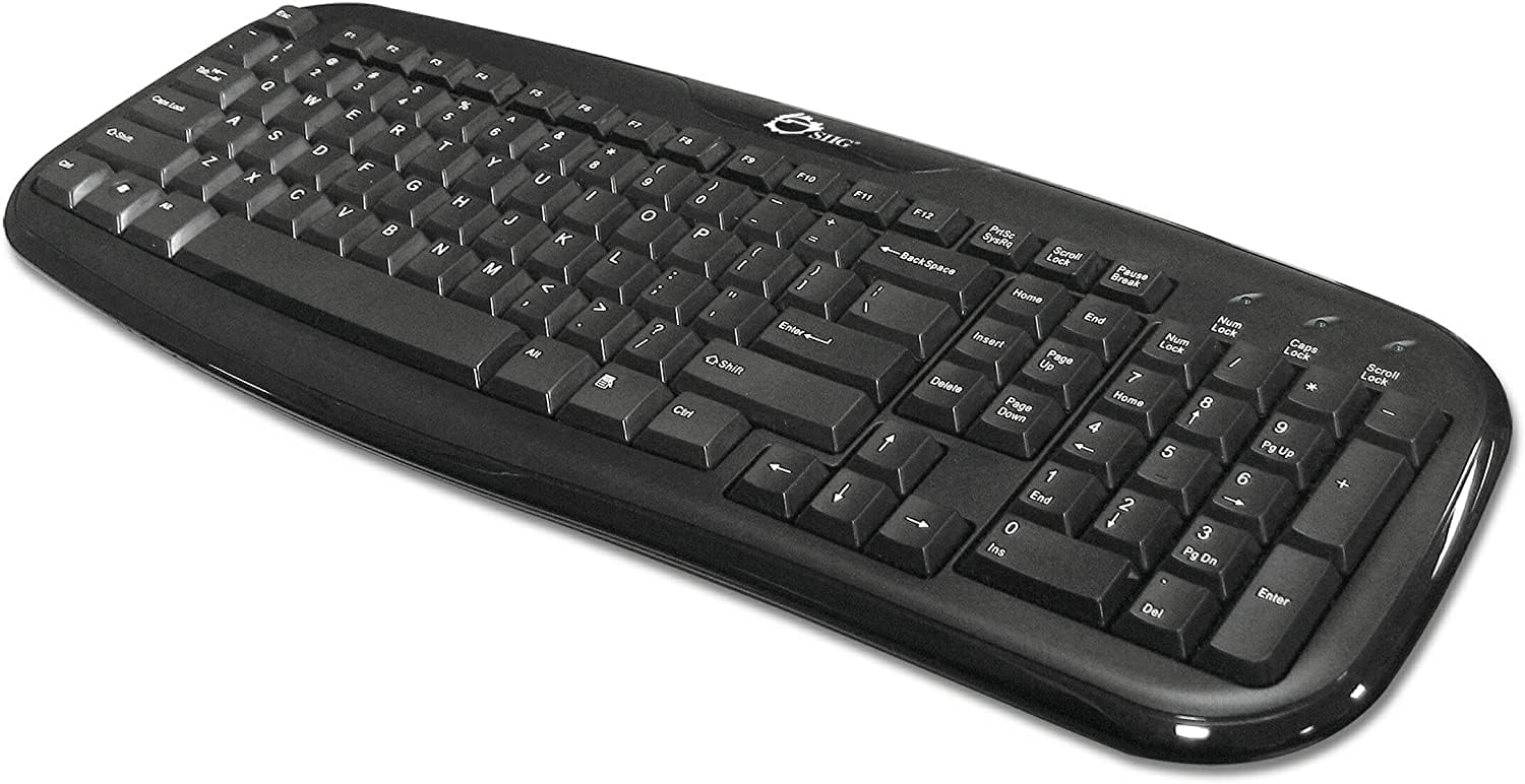 Amazon.com: SIIG USB Desktop Water Resistant Keyboard | Full Size ...