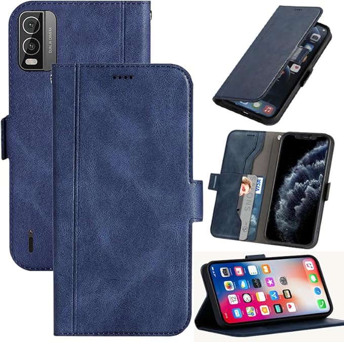 Amazon.com: Ranyi for Nokia C210 Case, Nokia C210 TA-1584 Phone Case, Luxury Leather Magnetic ...