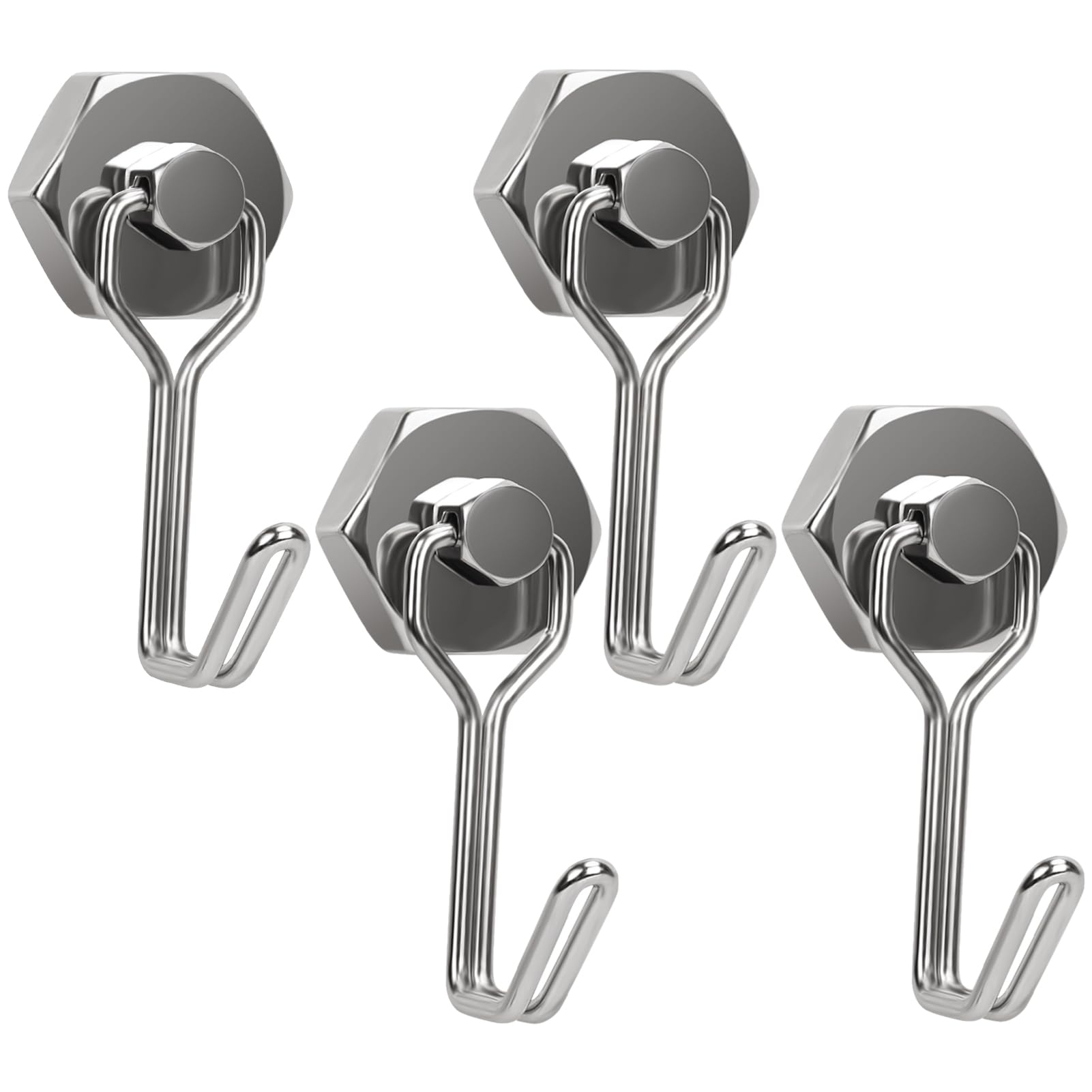 Snapklik.com : FYY Magnetic Hooks, 4 Pack 30Lbs Heavy Duty Neodymium ...