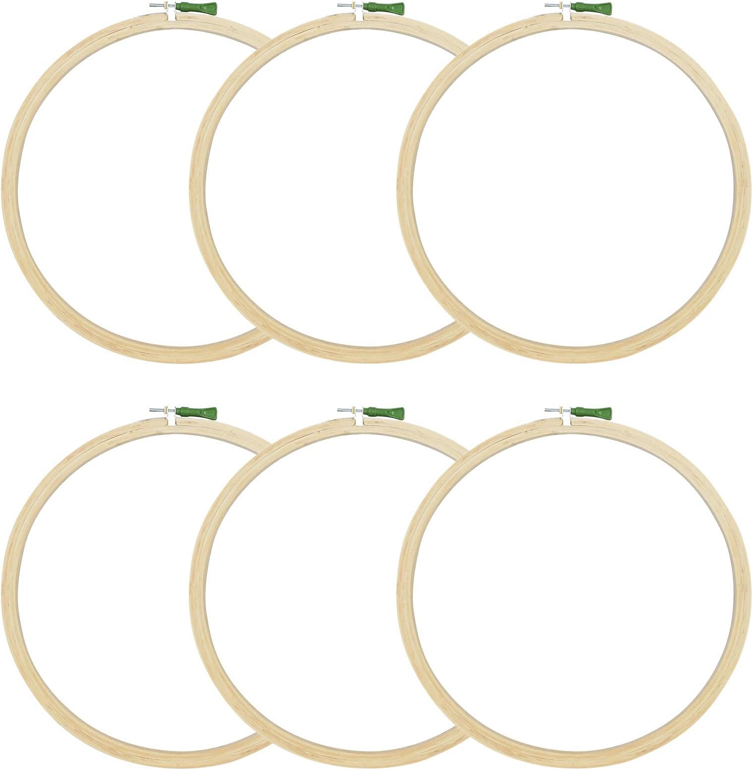 Asian Hobby Crafts 4 Pieces Wooden Embroidery Hoop Ring Frame: Size - 6 ...