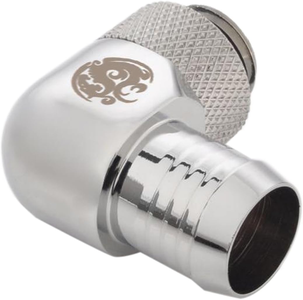 Amazon.com: Bitspower G1/4" to 1/2" Barb Fitting for Soft Tubing, 90° Single Rotary, Silver ...
