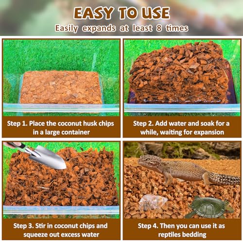 Snapklik.com : 2 Pack Coconut Husk Chip Substrate For Reptiles, Natural ...