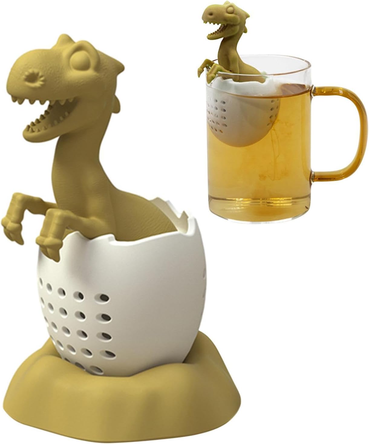 Amazon.com: Tea Infuser, Cute Dinosaur & Eggshell Filter Diffuser Loose ...