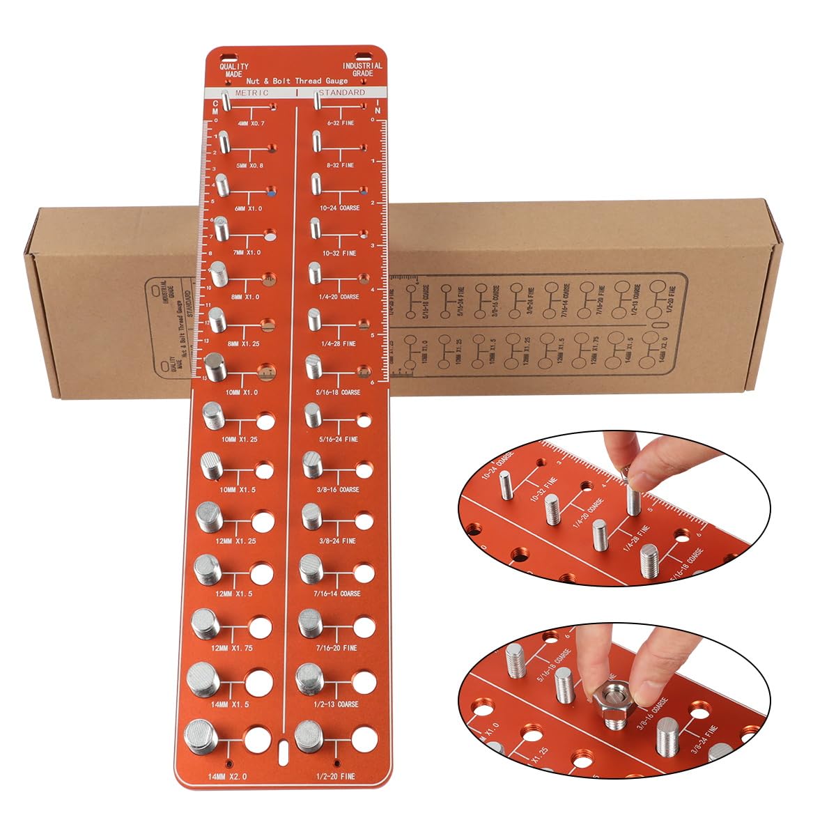 Thread Gauge Sae And Metric Thread Checker Nut And Bolt | Desertcart Kenya