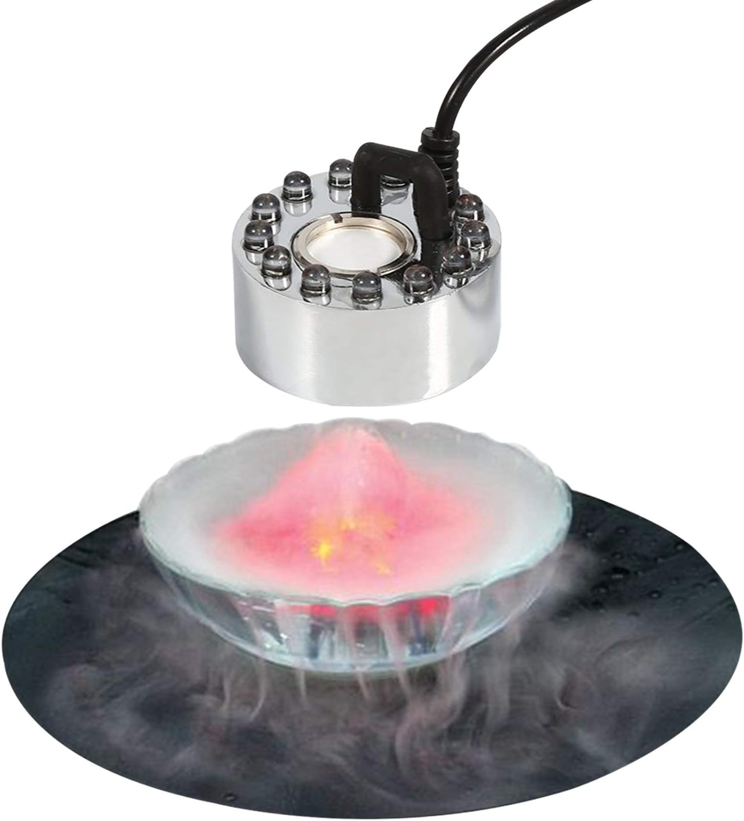 Amazon.com: Skrmisda Mist Maker, 12 LED Mister Forgger with Splash ...