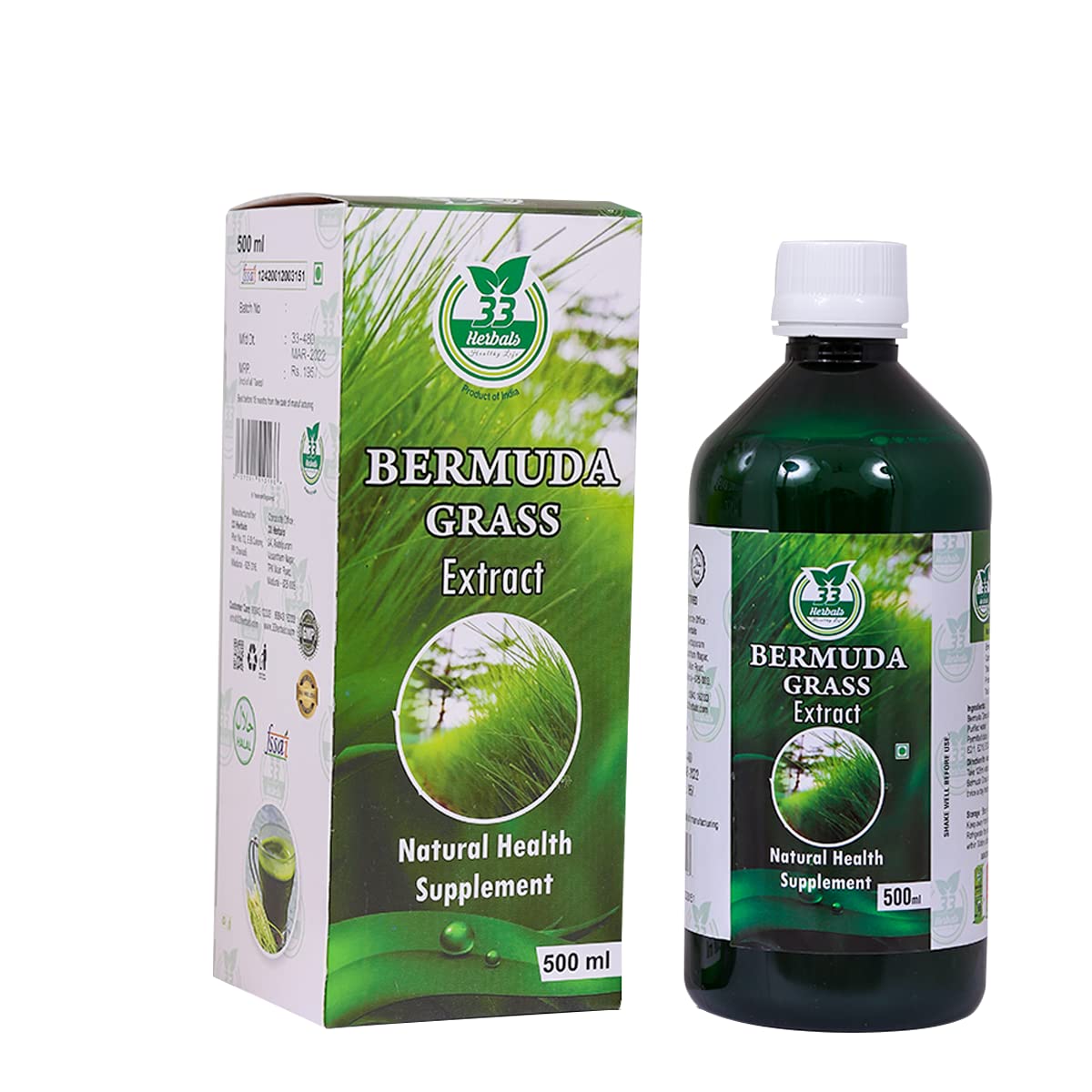 33 HERBALS Arugampul Juice (Bermuda Grass Juice) – 500ml : Amazon.in ...