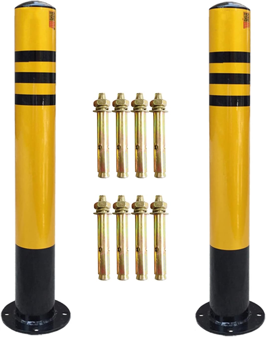 Parking Barrier 2 Pack Security Posts for Driveways, Car Security ...