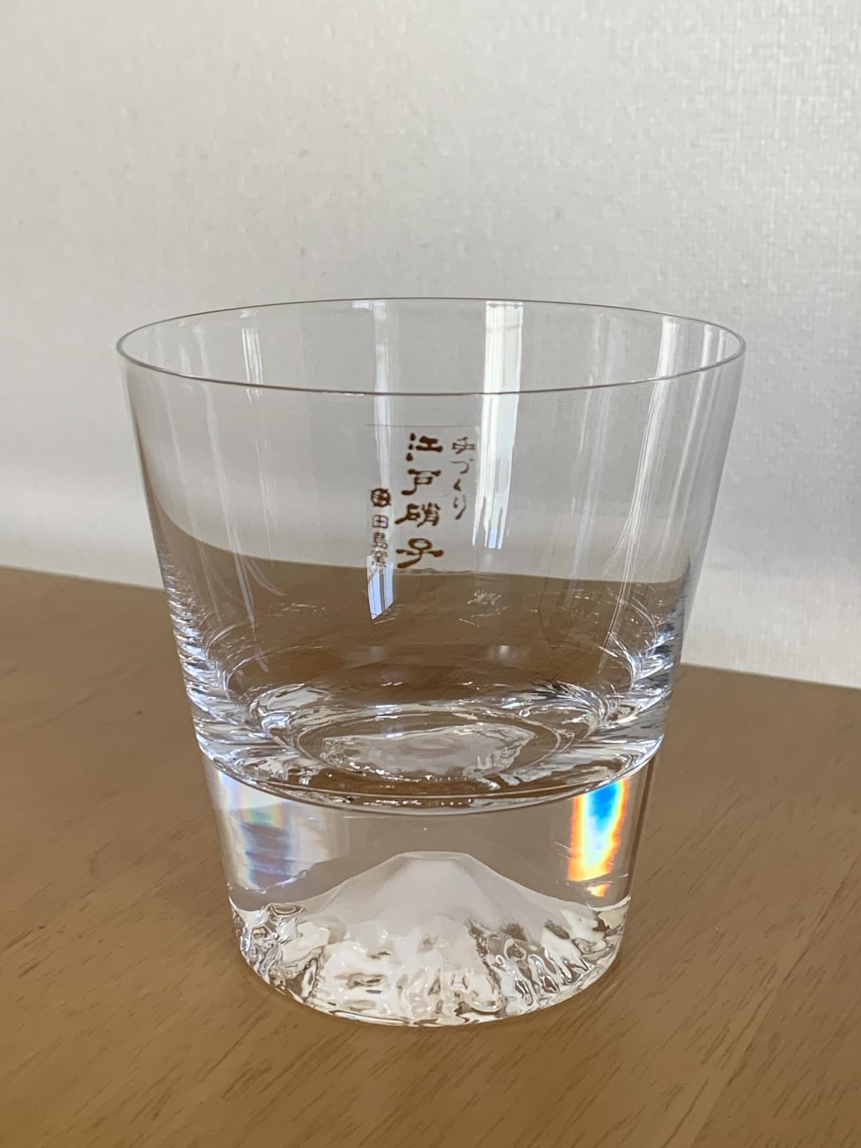 Amazon.co.jp: Tajima Glass Edo Glass Mt. Fuji Rock Glass in Wooden Box ...