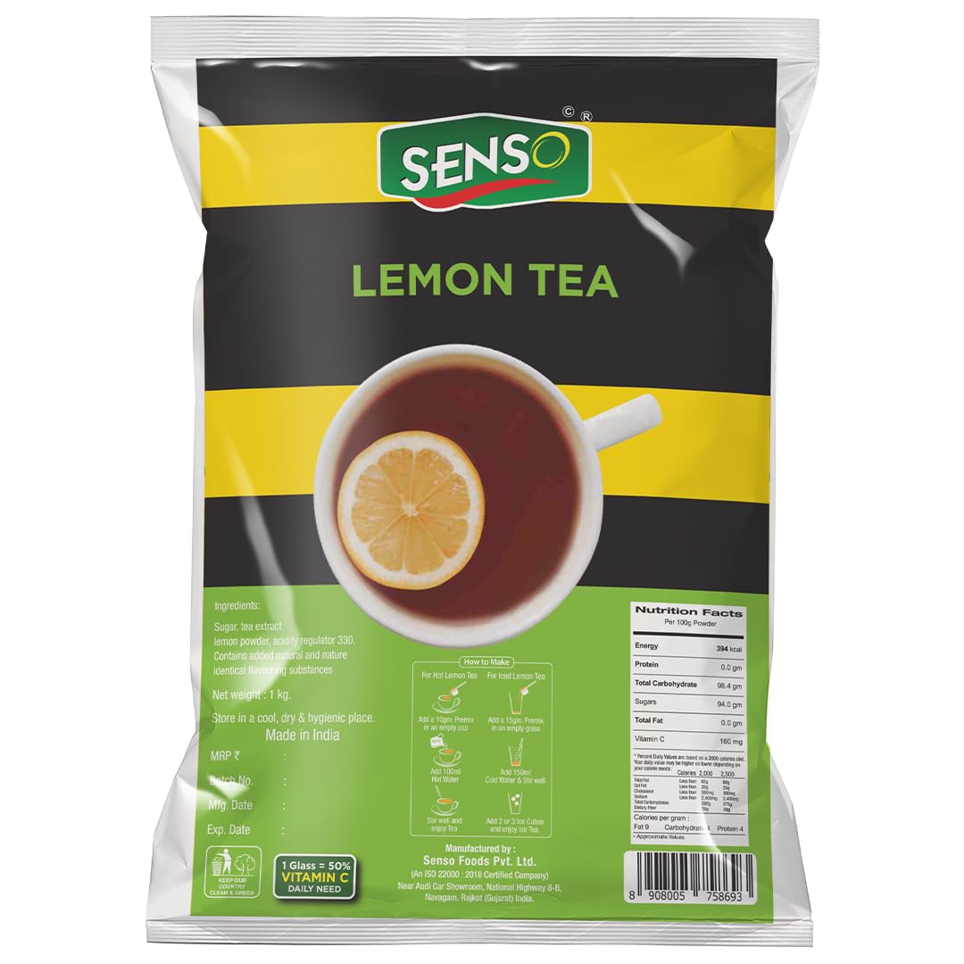 Senso | Lemon Flavoured Refreshing Tea | Herbal Tea | 1kg : Amazon.in ...