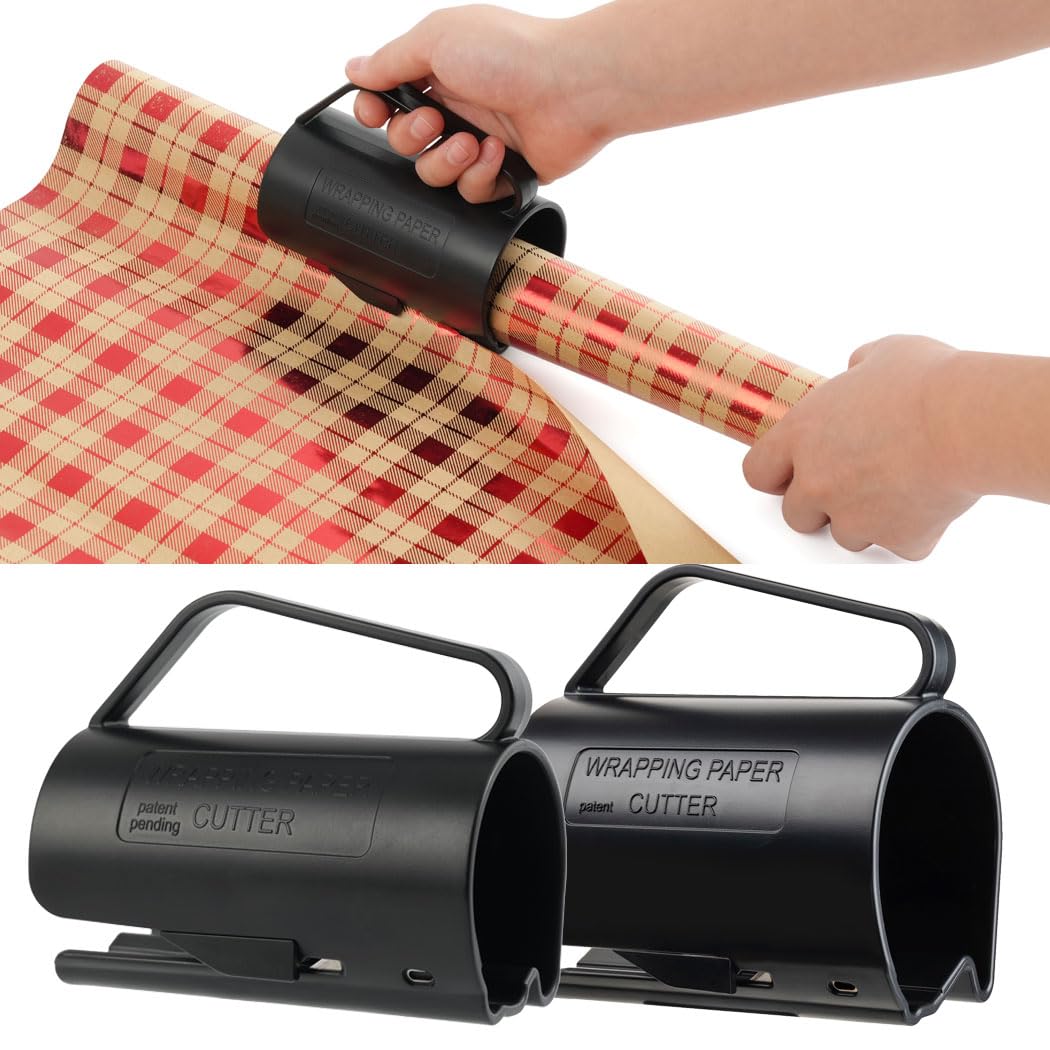 Amazon.com : 2PCS Wrapping Paper Roll Cutter, Wrapping Paper Cutter ...