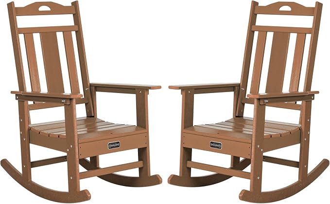 Amazon.com : nalone Outdoor Rocking Chairs Set of 2, Oversized Porch ...