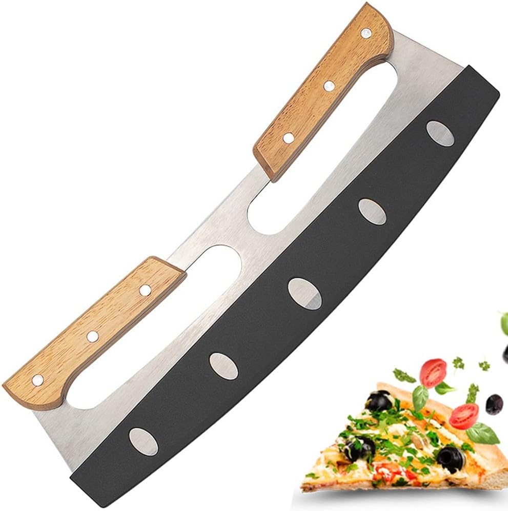 Amazon.com: Two-Handed Pizza Cutter Two-sided Grip Ensures Stability ...