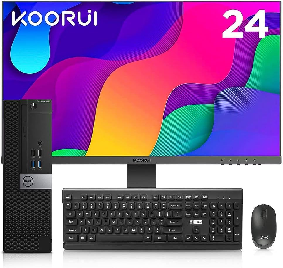 Amazon.com: Dell OptiPlex Desktop Computer with 24 inch Monitor PC and ...