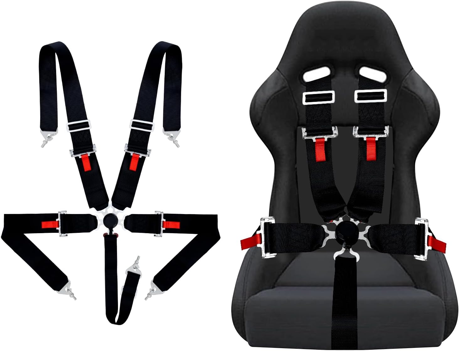 Amazon.com: Yakitoko Universal 4 point Safety Harness Set 2inch Fits Go ...