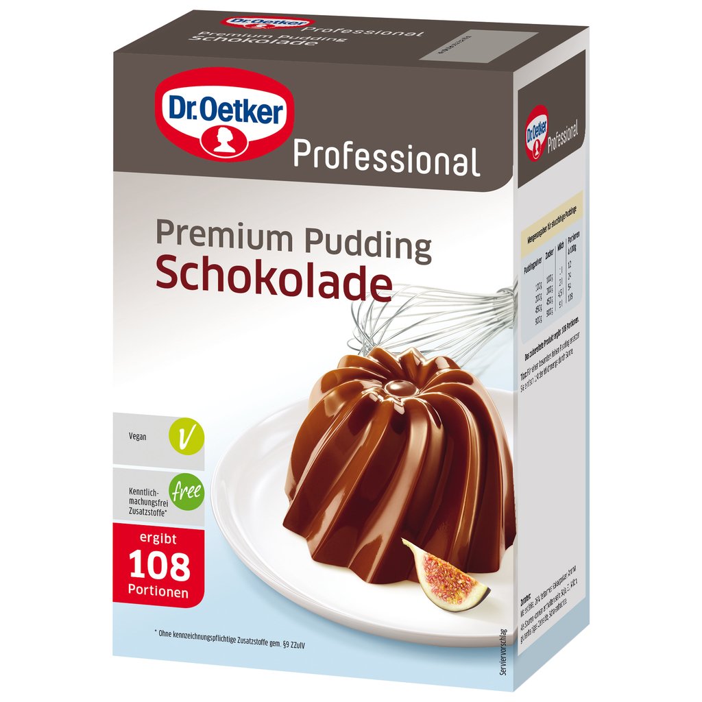 Dr. Oetker Professional Premium Pudding Schokolade, Puddingpulver in 0 ...