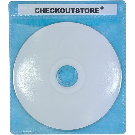 Amazon.com: RICHEN CD/DVD/BluRay Sleeves,Double-Sided Refill Plastic ...