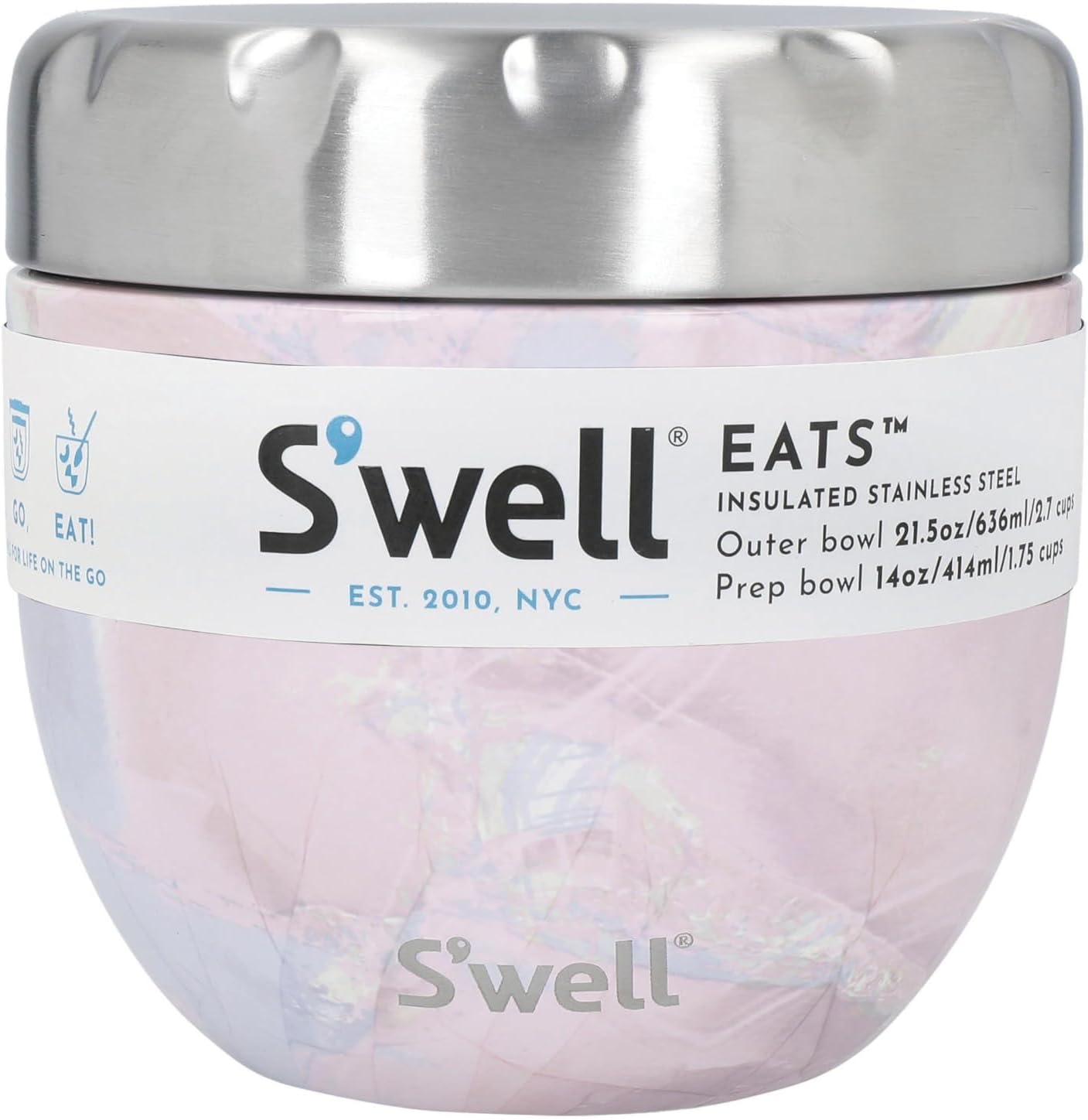 Amazon.com: S'well S'nack Stainless Steel Food Container - 10 Oz - Peppermint Tree - Double ...