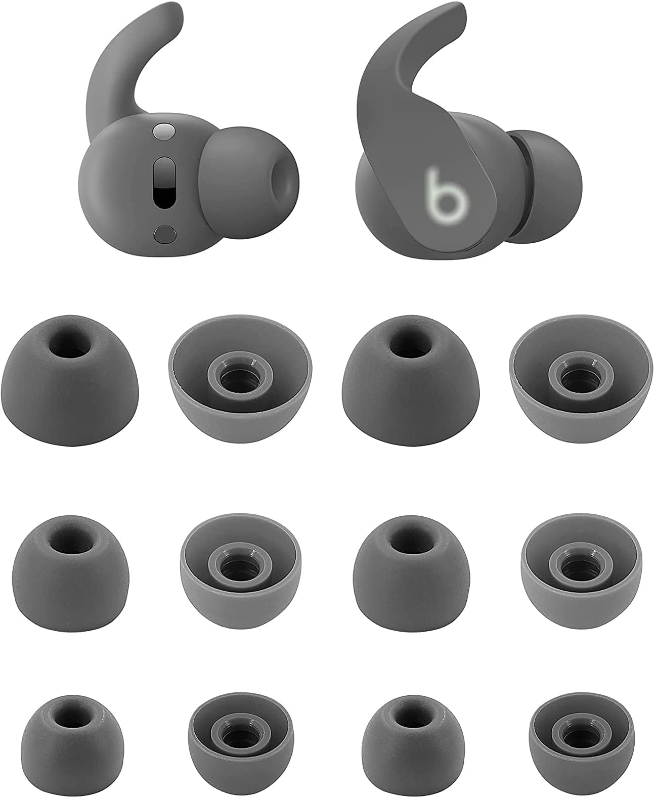 Amazon.com: 6 Pairs Double Flange Compatible with Beats Fit Pro Ear ...