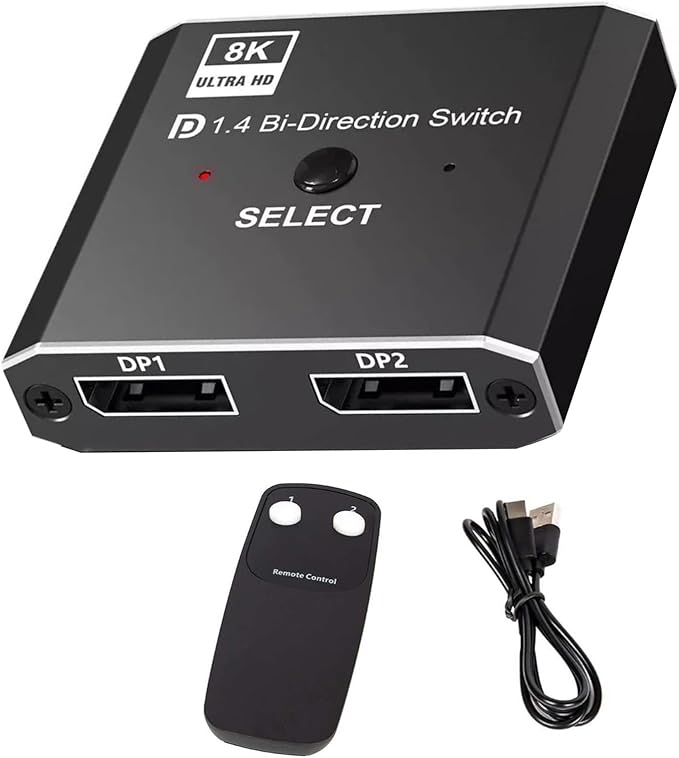Amazon.com: 1 in 2 Out/3 in 1 Out DP Switch 2 Port Display Selector DP1 ...