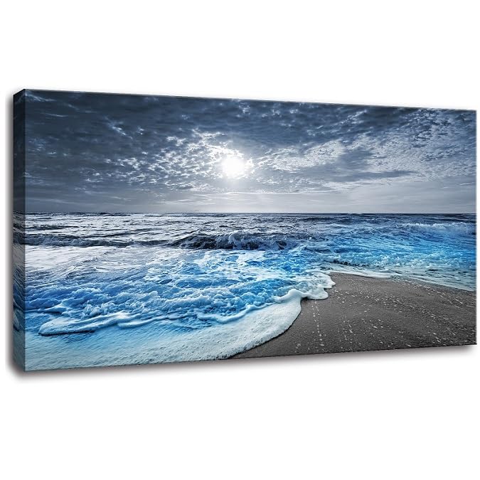 Beach Wall Decorations for Living Room Framed Canvas Wall Art Bedroom ...