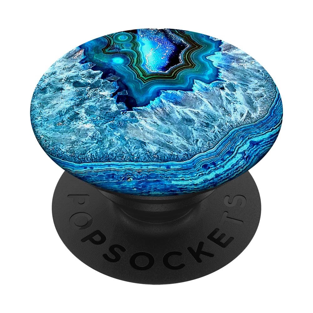 Amazon.com: Blue Teal Phone Holder - Aqua Turquoise Knob PopSockets ...