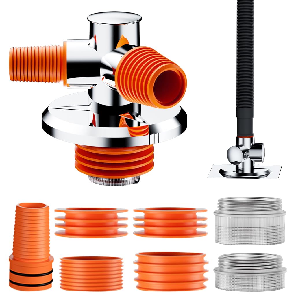 HASTHIP® Washing Machine Drainage Adaptor, Plastic Triple Inlet Floor ...
