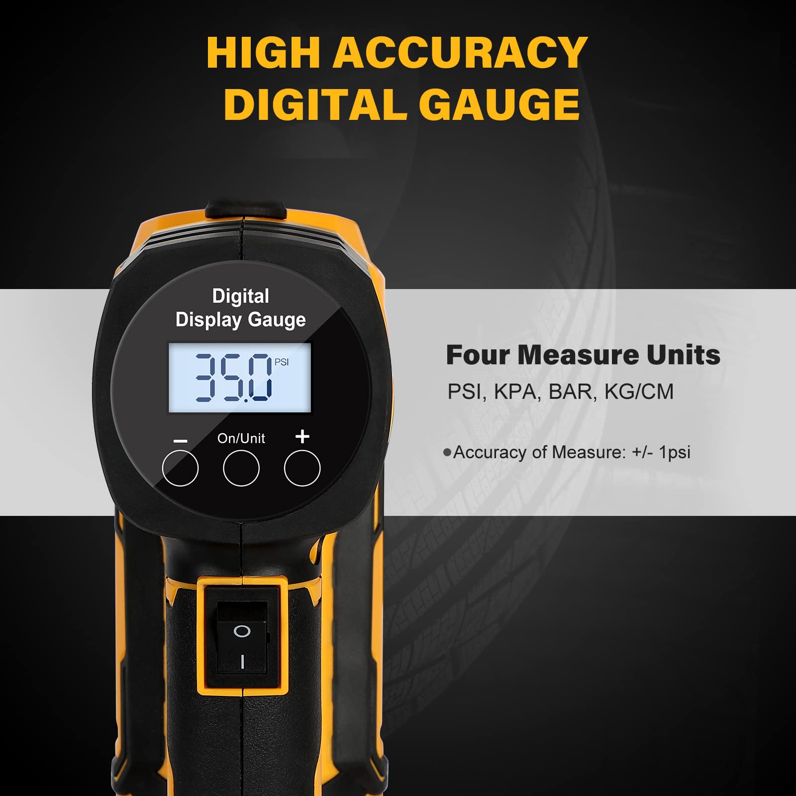 Snapklik.com : WORKSITE Tire Inflator Portable Air Compressor, 150 PSI