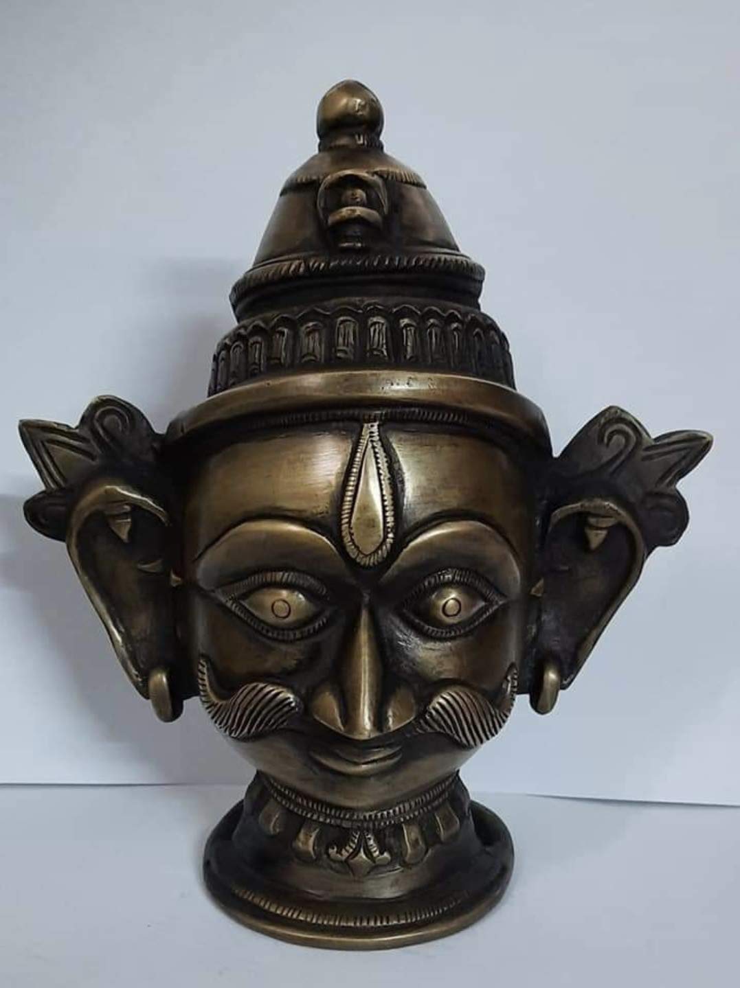 Buy Crafting with Love A Beautiful Brass Brass Shiva Abd Gowri Face ...