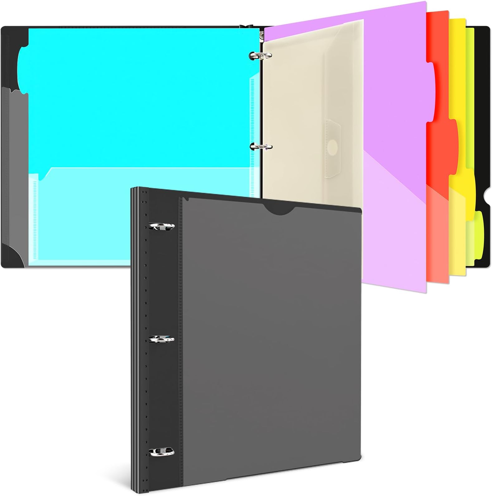 Amazon.com : Telescoping Project Organizer Binder + 15 PCS 5-Tab 2 ...