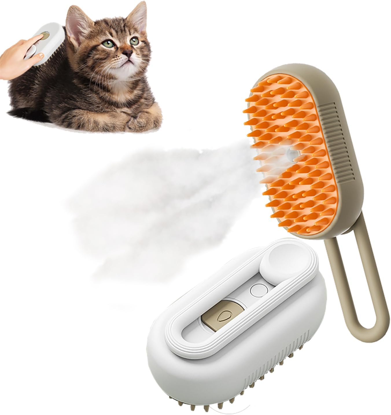 Cepillo Vapor eléctrico para perro, Cepillo De Vapor Para Gatos 3 in 1 ...