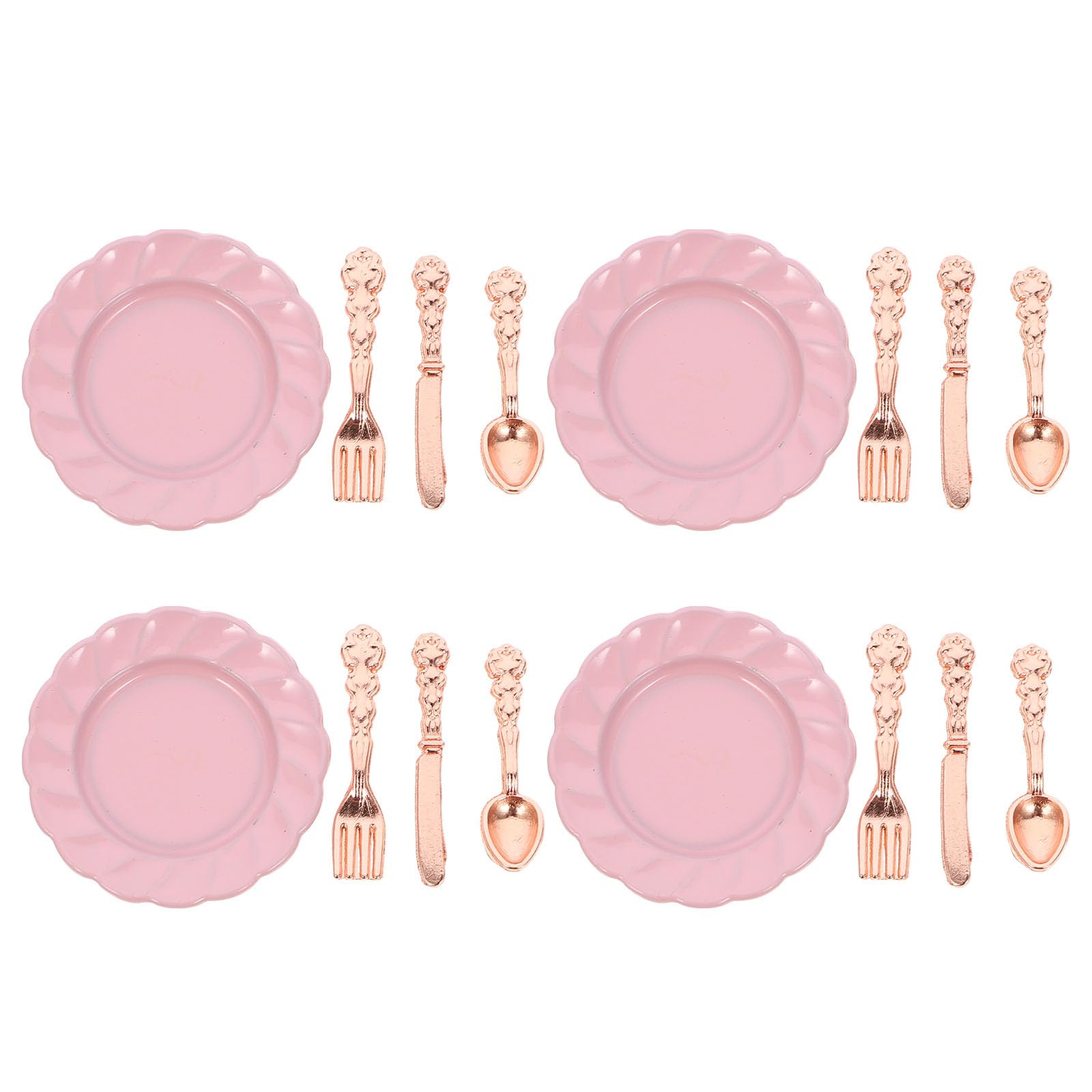 Amazon.com: jojofuny 4 Sets Miniature Dollhouse Dishes 1 12 Scale ...