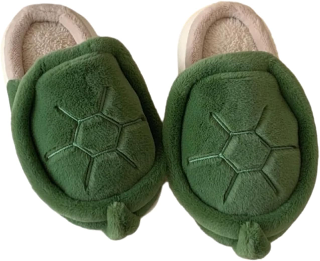 Turtle Slippers, Kawaii Cozy Turtle Plush Slippers for Women, Funny ...