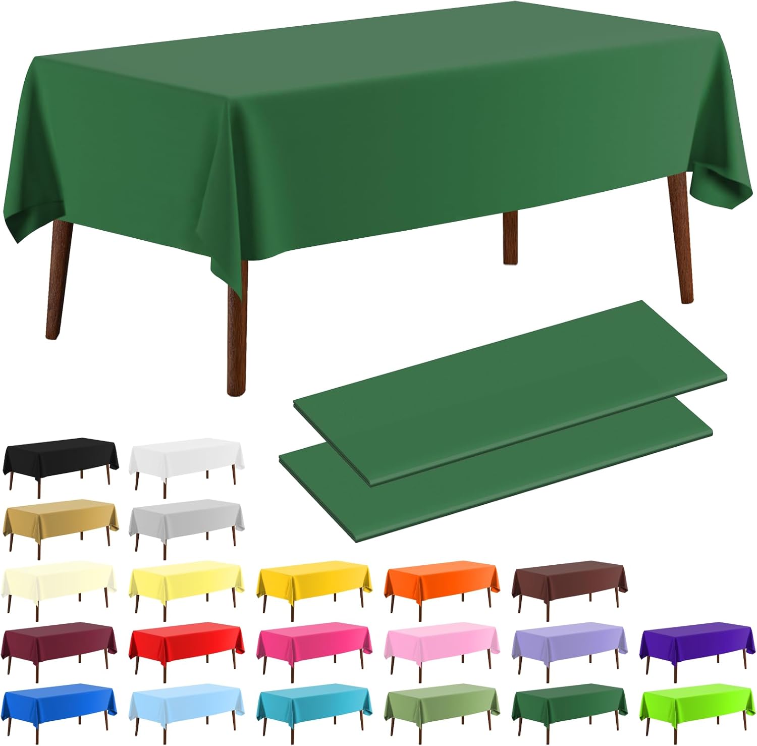 Amazon.com: CXPSINC 2 Pack Plastic Tablecloth 54" x 108"Disposable ...