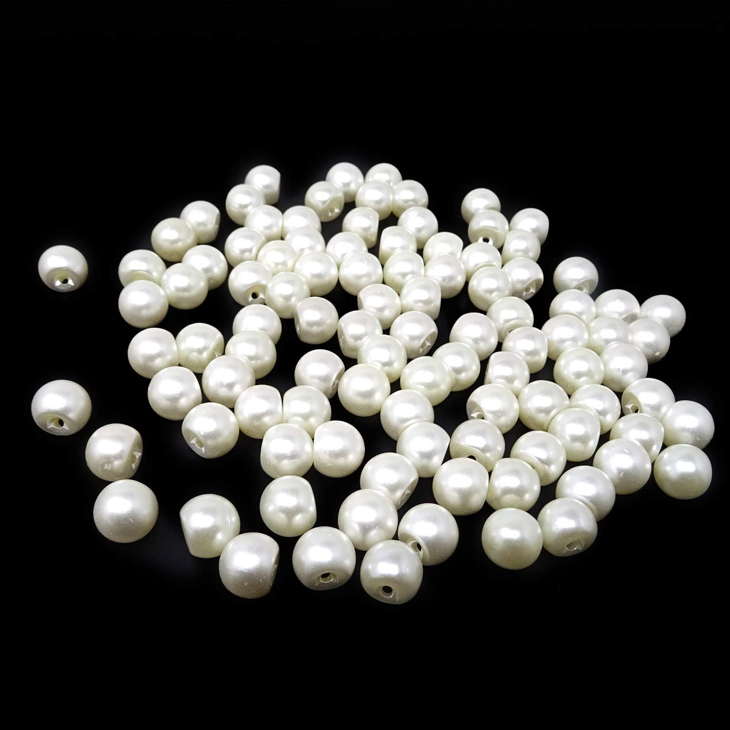 Amazon.com: 250Pcs 6 Size Sewing Buttons Side Hole Round Plastic Pearl ...