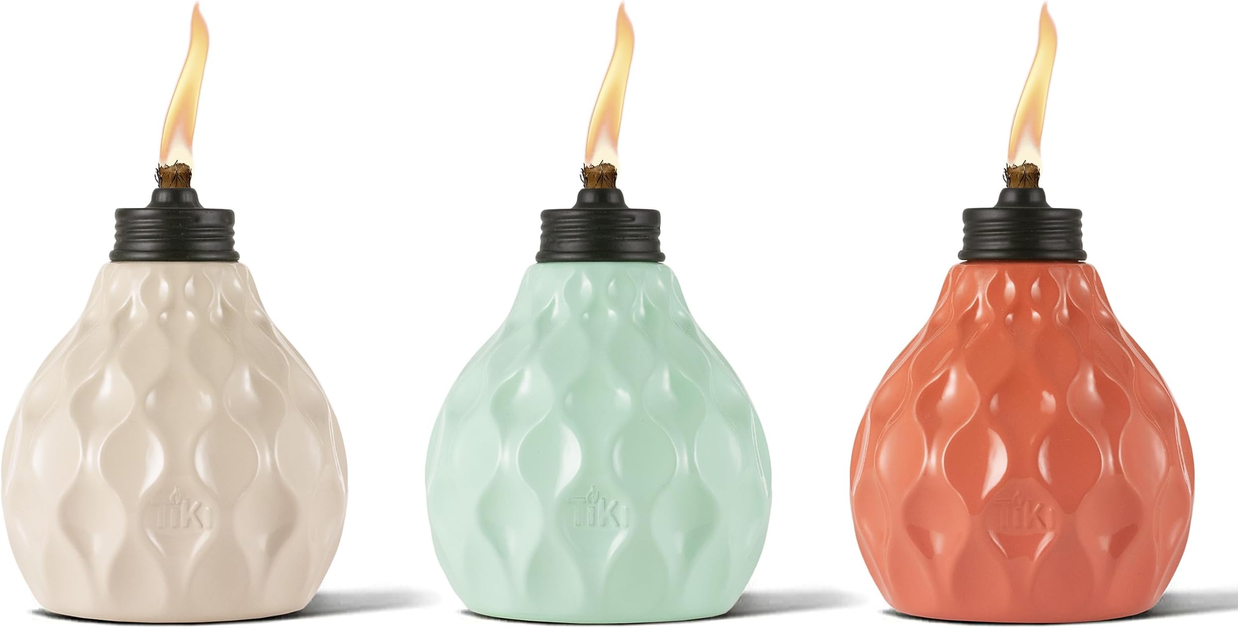 Amazon.com : OEXEO 4PCS Glass Outdoor Tabletop Torch Set,Torch Wicks ...