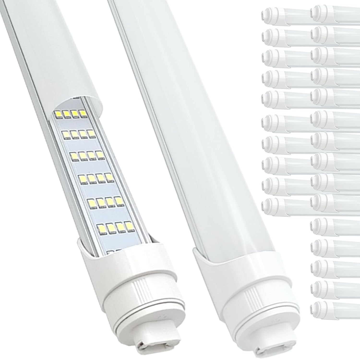 CAIKAG 8 Foot T12 2 Pin Led Replacement Bulbs, Frosted Cover 8Ft R17d ...