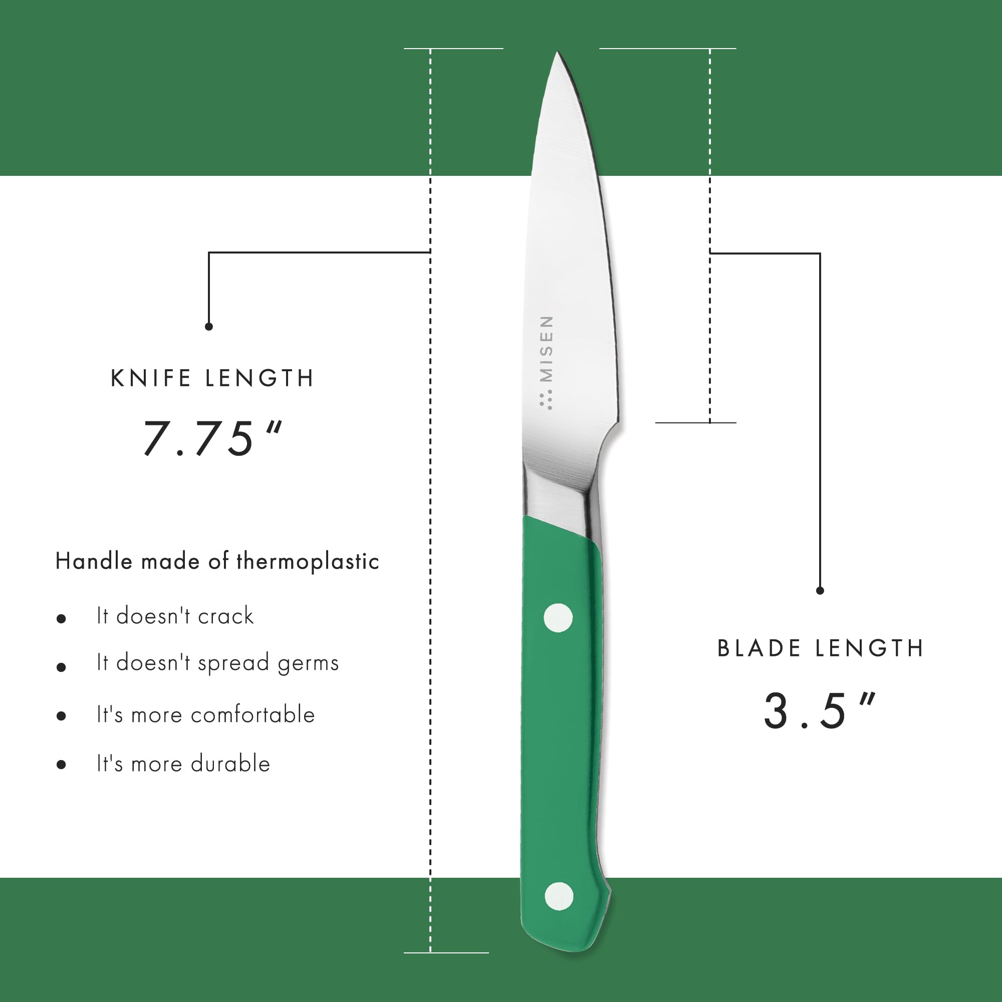 Snapklik.com : Misen 3.5" Paring Knife Precision Kitchen Knife - High ...