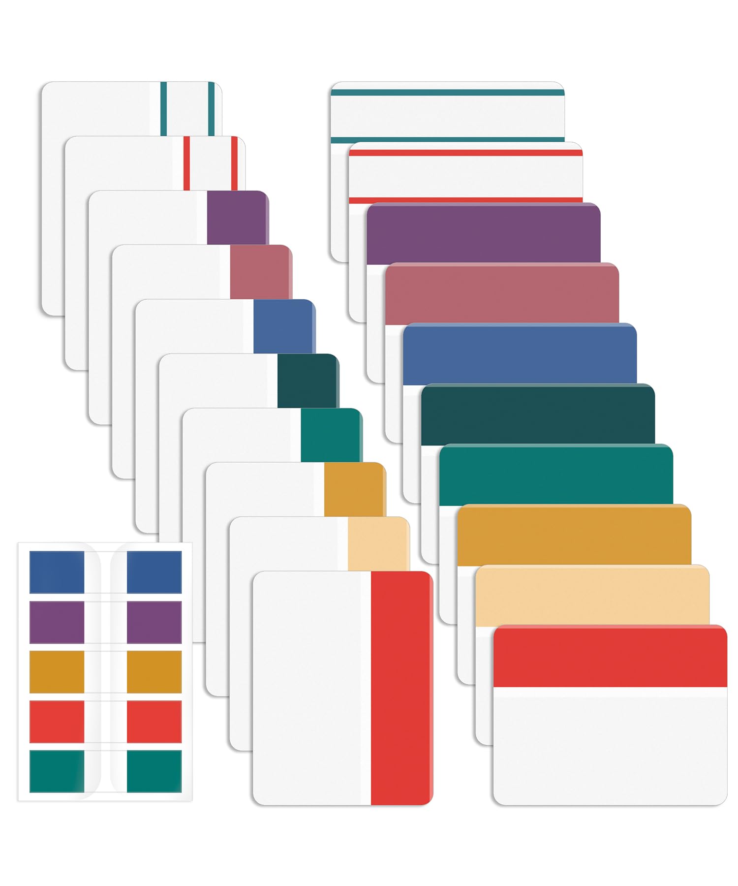 Amazon.com : Mr. Pen- Sticky Index Tabs, 500 Pcs, 21 Sets, Colorful ...