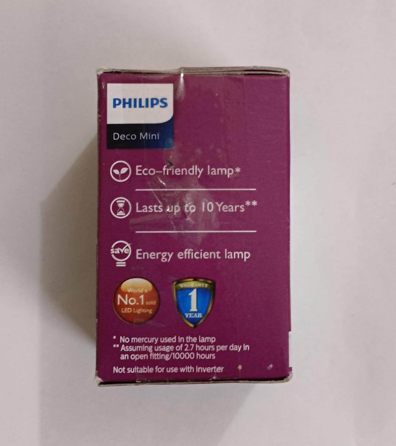 Buy Philips Deco Mini Base B22D 0.5-Watt LED Bulb (Pack of 4, White ...