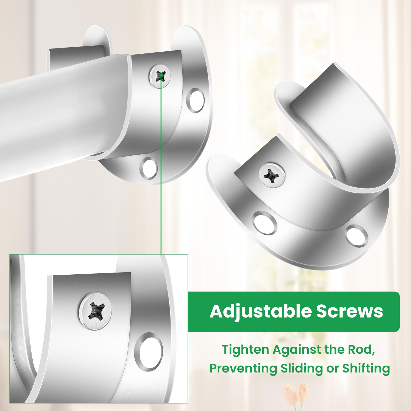 Wardrobe Closet 6 Pcs Stainless Steel Closet Rod Support Brackets ...