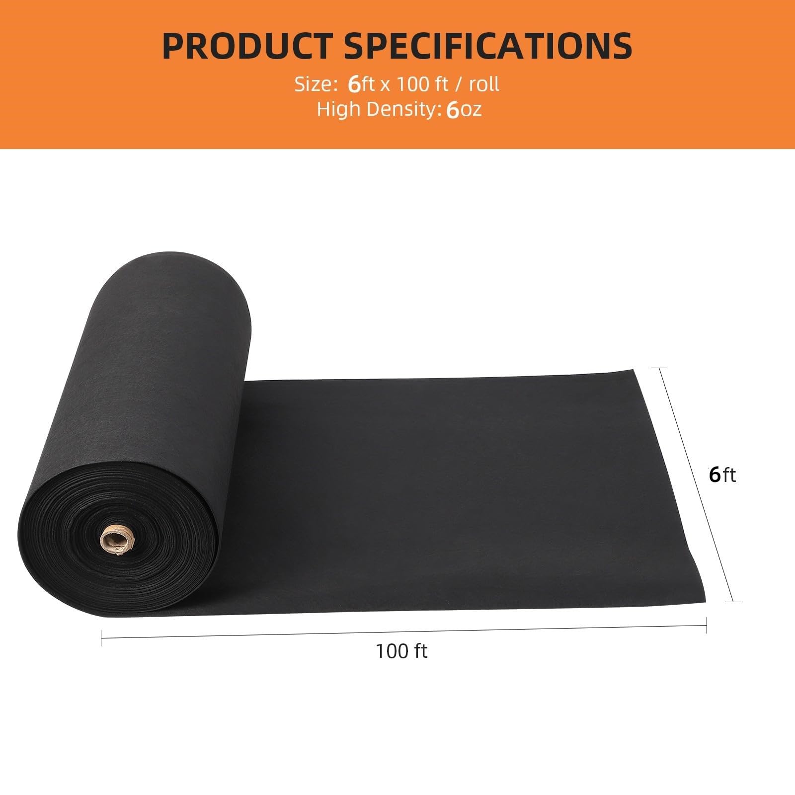 Snapklik.com : Geotextile Landscape, 6ft X 100ft & 6oz Geotextile ...