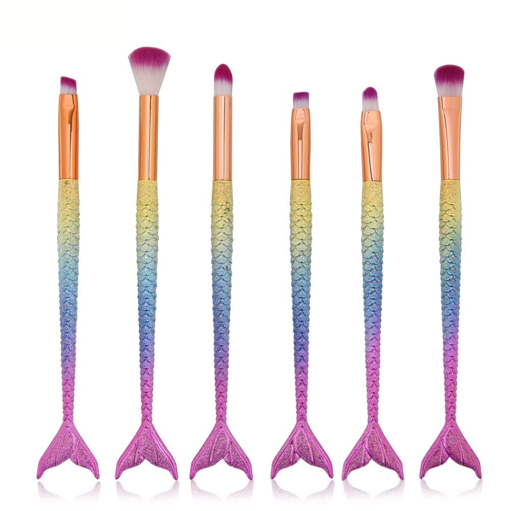 Amazon.com: 6 pcs/Set Mermaid Makeup Brush Set Makeup Brushes 6PCS Make ...