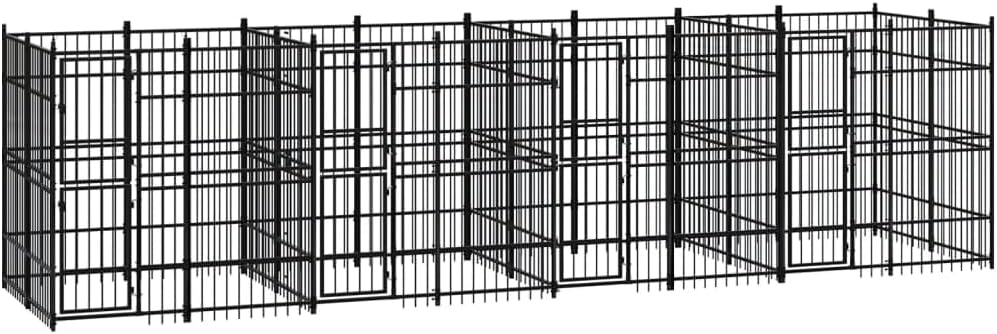 Amazon.com : Indoor/Outdoor Metal Dog Kennel Dog Cage Dog Playpen Dog ...