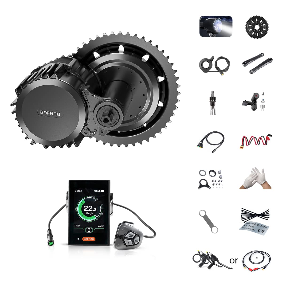 Buy Bafang eBike Conversion Kit Mid Drive Motor 1000W 52V for ain Bike ...