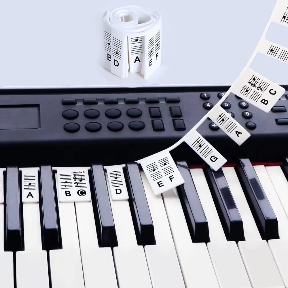 Removable Piano Keyboard Note Labels for 88 Key Full Size Silicone ...