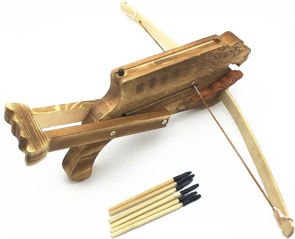 Amazon.com: WEGONAUP Wooden Crossbow Shooting Toy Outdoor Shooting ...
