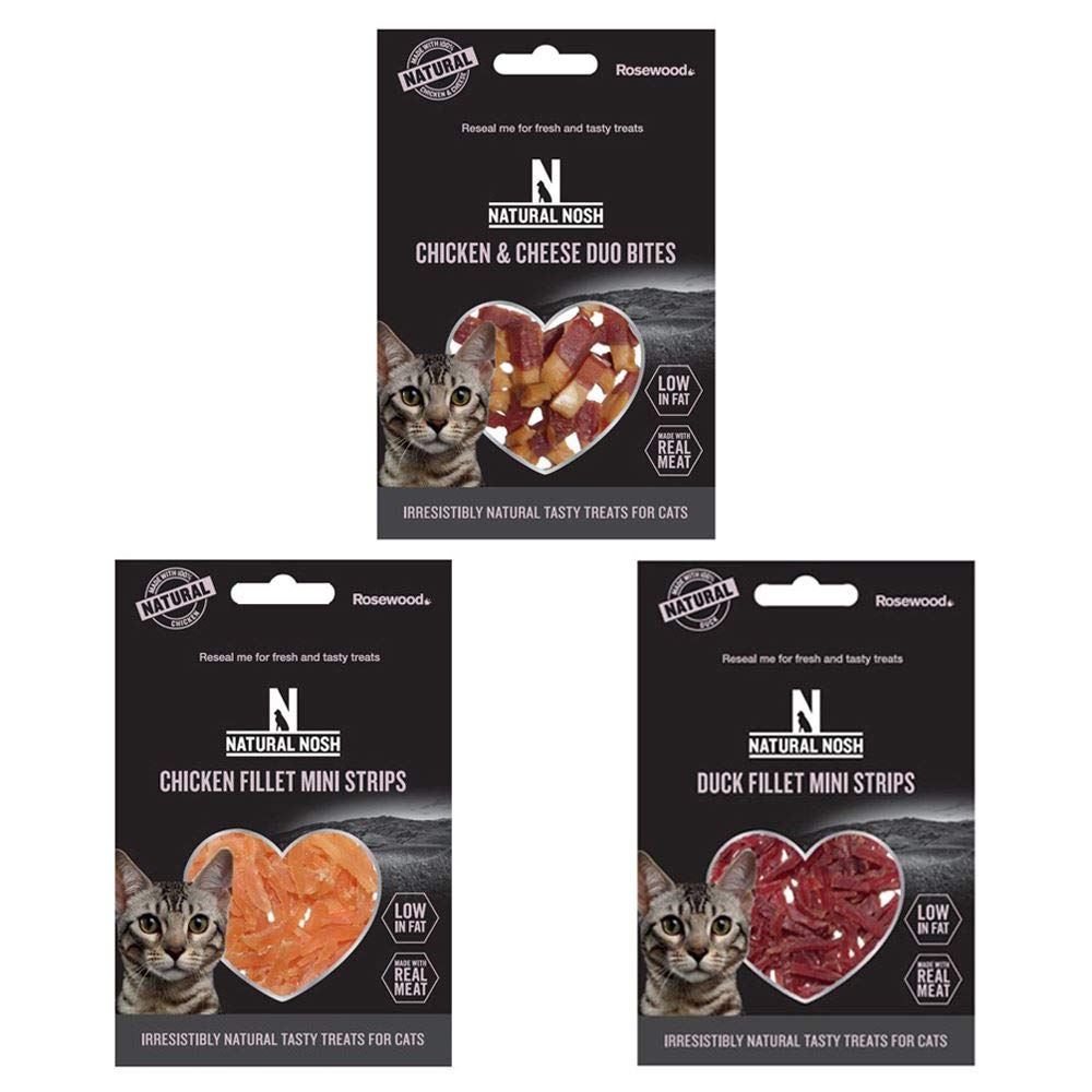 Buy Natural Nosh Cat Treats Chicken Fillets, Duck Fillets, Chicken ...