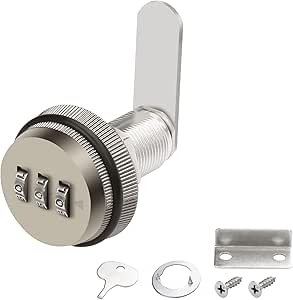 MEIRIYFA Combination Cam Lock, Password Coded Drawer Lock Cabinet Lock with 3/4 Inch Cylinder ...