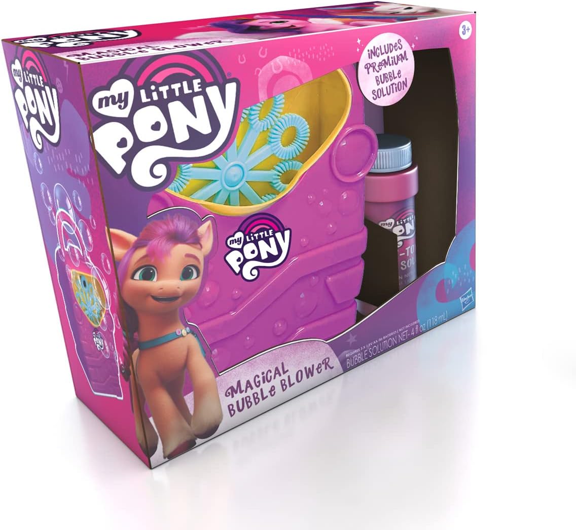 Amazon.com: My Little Pony Magical Bubble Blowing Machine for Kids and ...